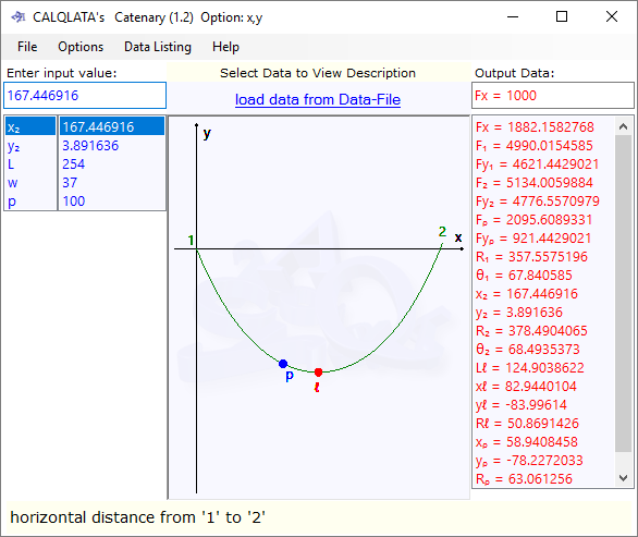 Catenary Calculator with Point Load | CalQlata